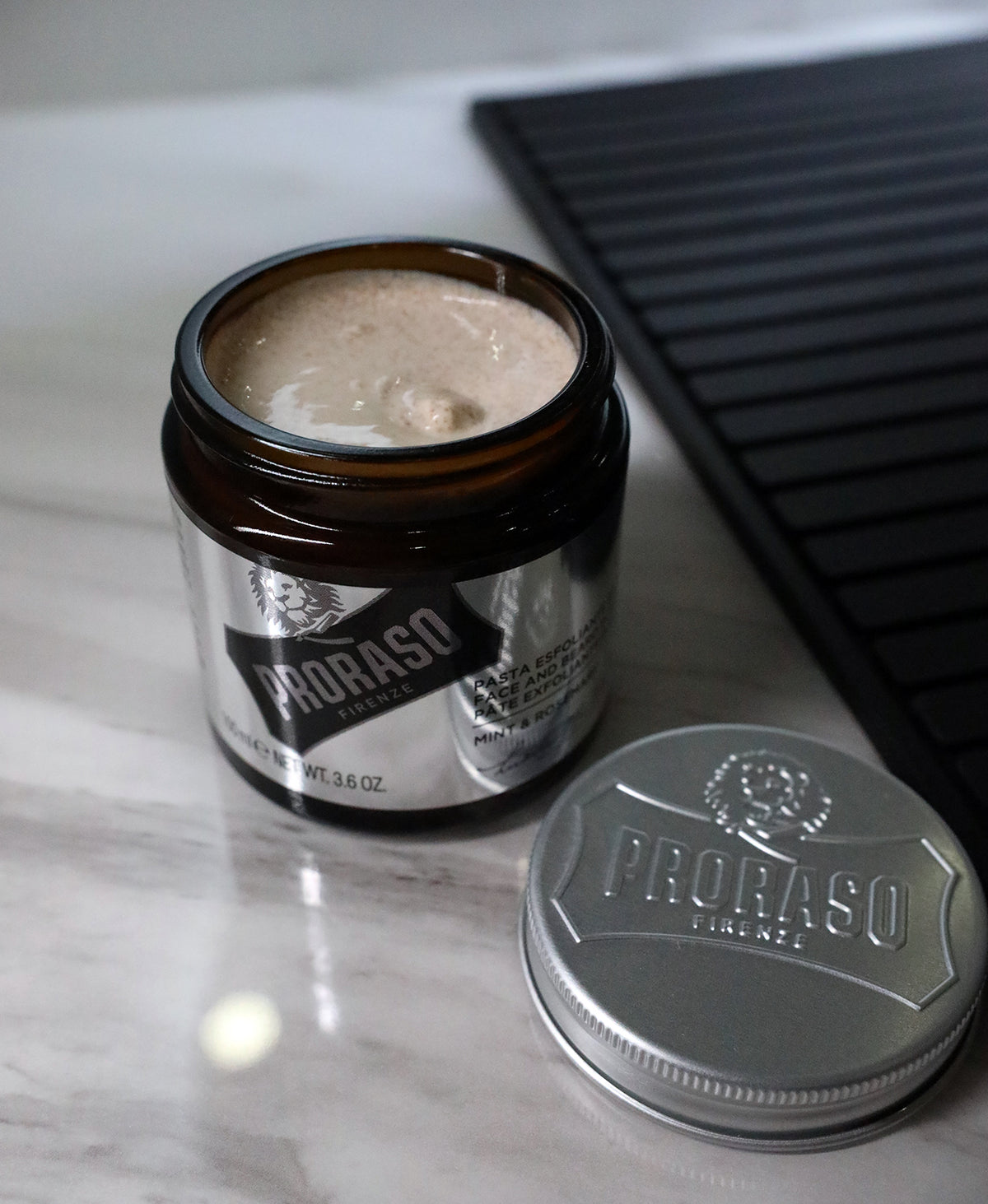 Exfoliating Beard Paste and Facial Scrub: Mint & Rosemary